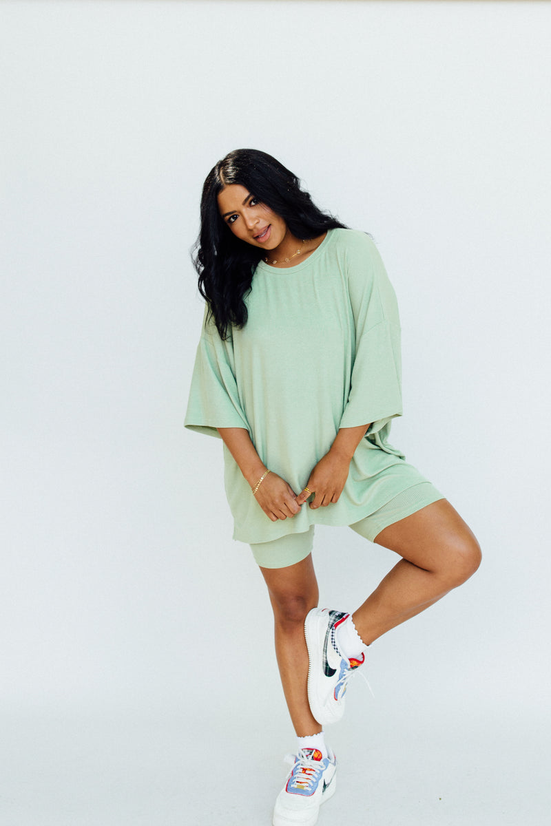 N+G ORIGINAL: Daily Biker Set // Matcha (XS-3X) – Ninth & Grace